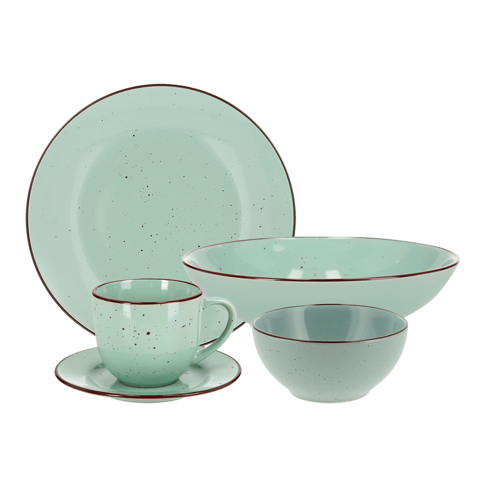 Set loza Cerámica stoneware verde - Casaideas Peru