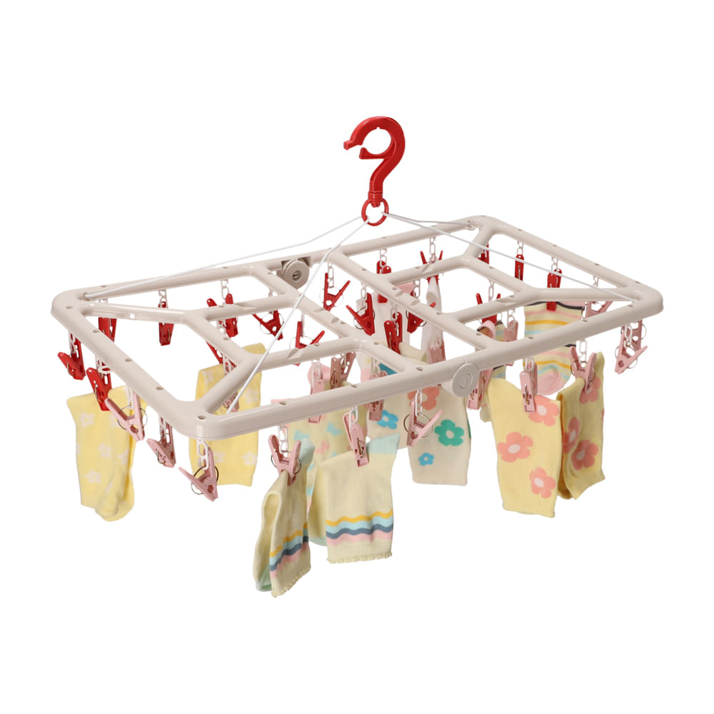 Colgador de Ropa con 36 Pinzas - Casaideas Peru